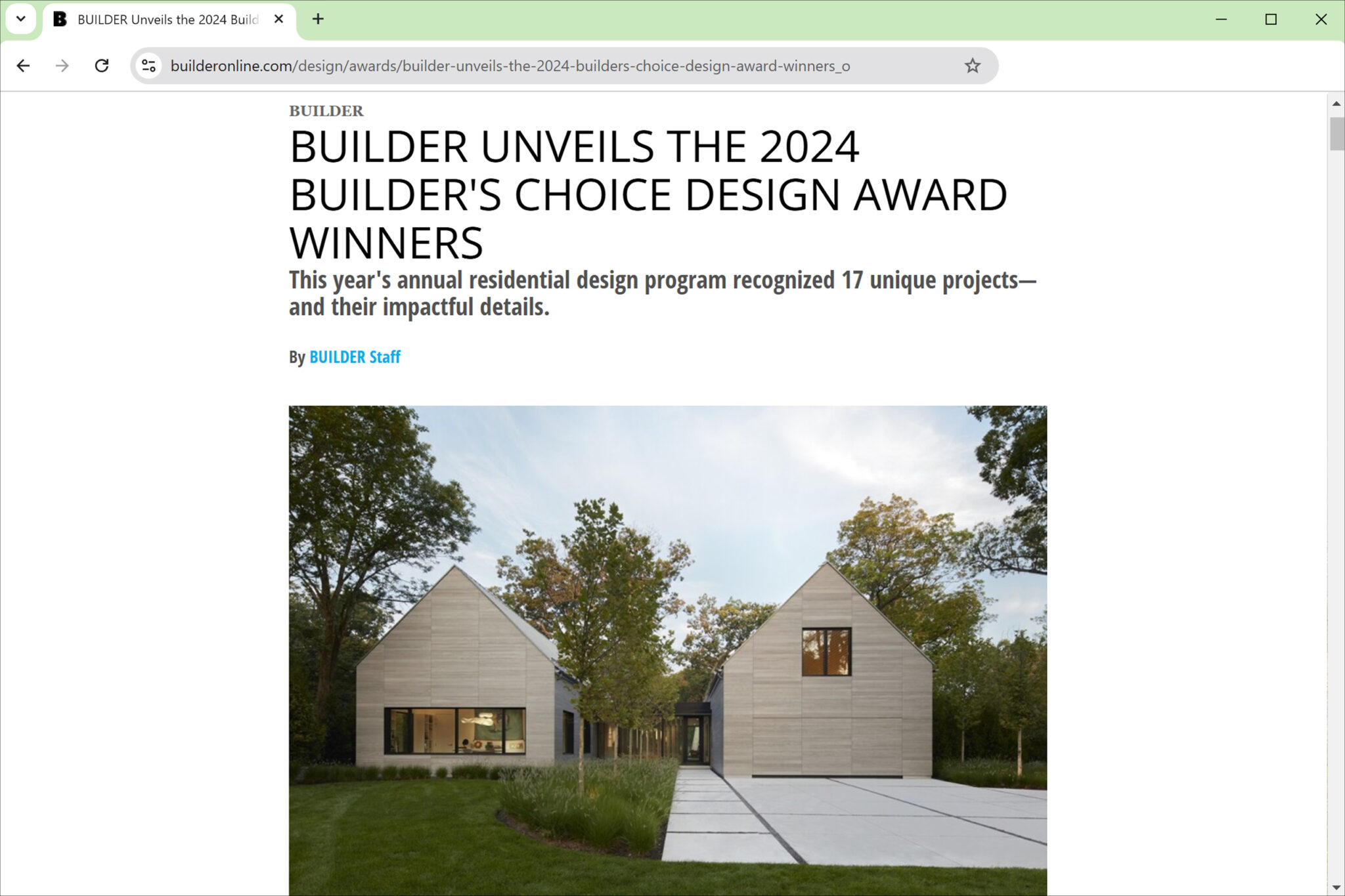 Three WKA projects honored with Builder’s Choice Custom Home Design ...
