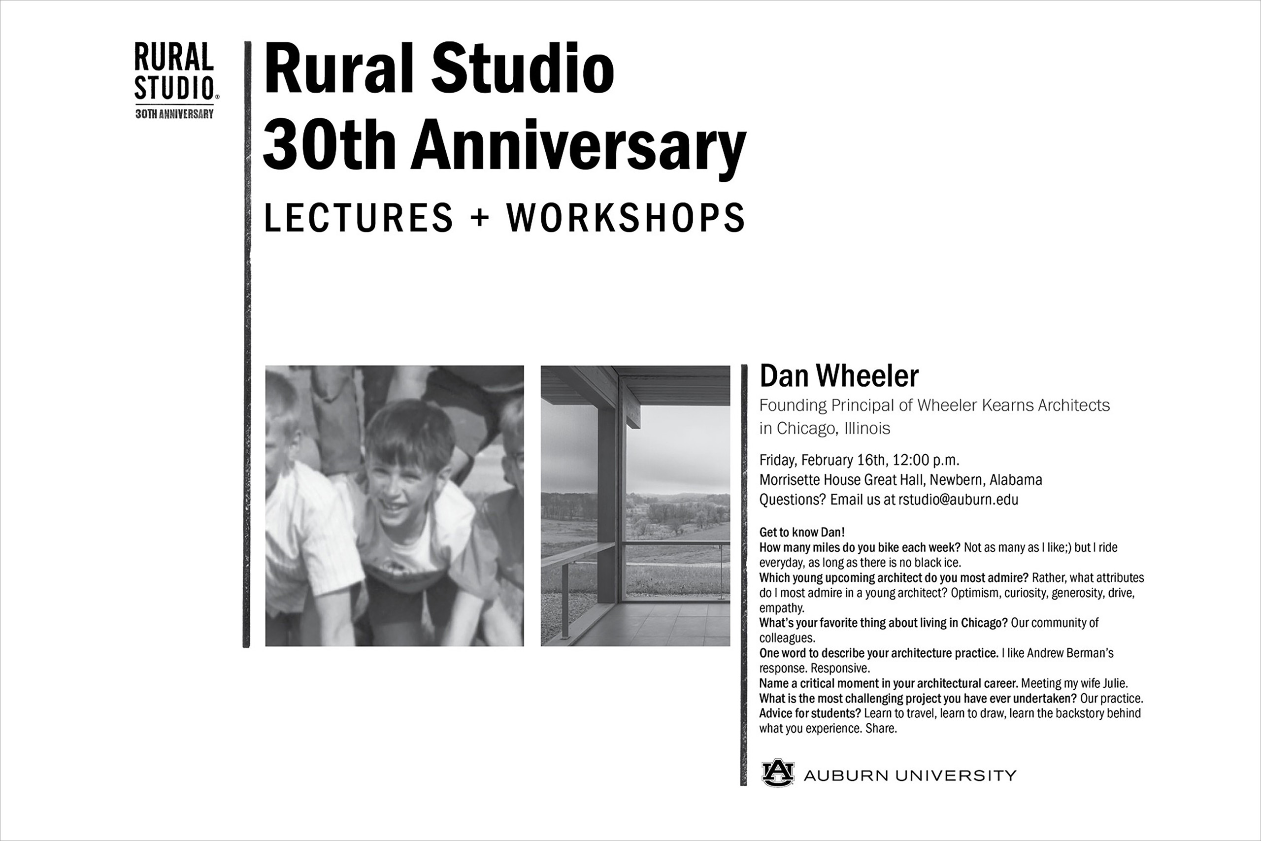 Dan Wheeler returns to Rural Studio! - Wheeler Kearns Architects