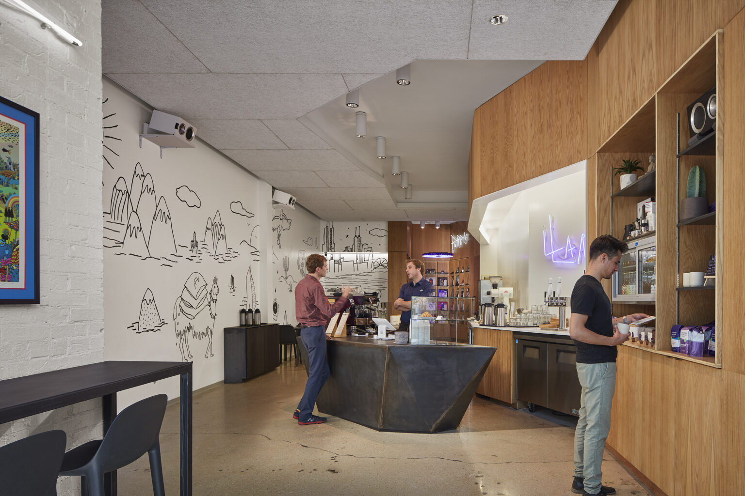 Purple Llama Coffee & Record Shop - Wheeler Kearns Architects